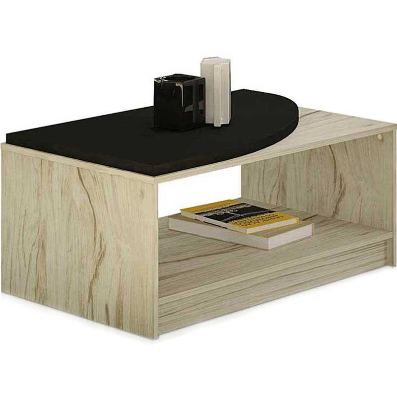 Mesa de Centro Astra - Artely - Capuccino / Preto | MadeiraMadeira