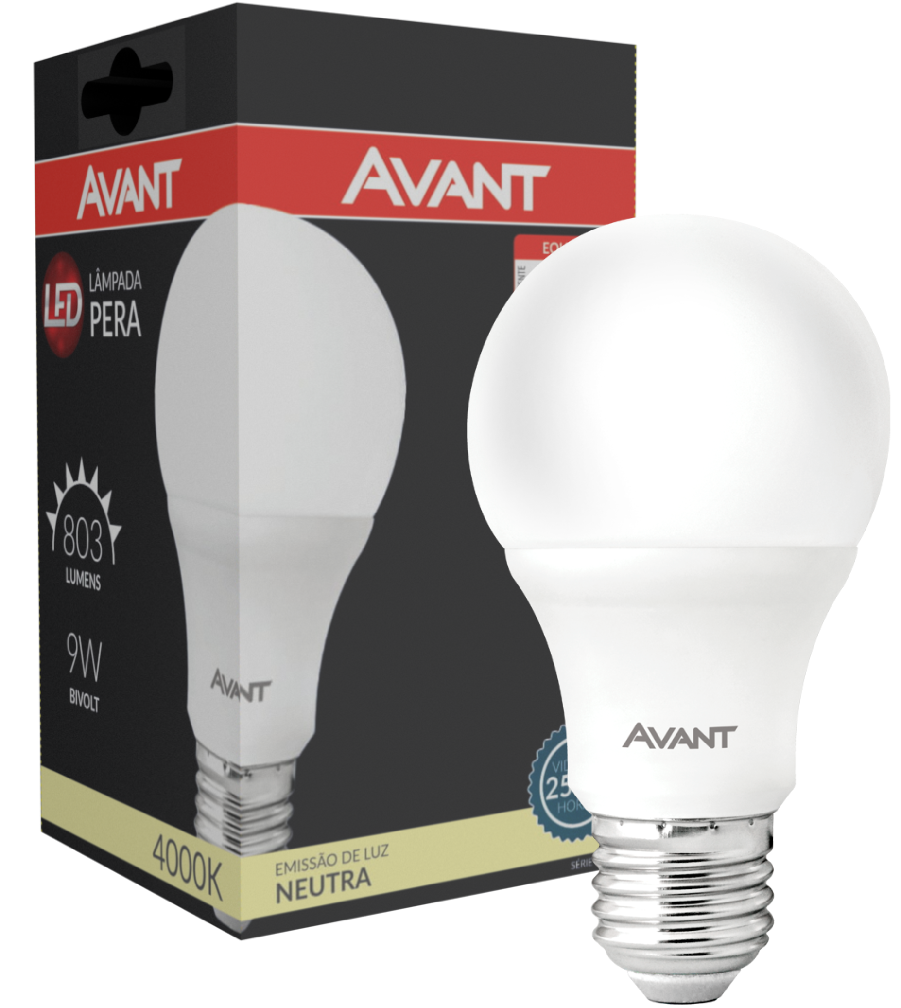 Kit 10 Lâmpada Led 9w Bulbo 4000k Branco Neutro Avant | MadeiraMadeira