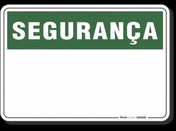 PLACA SEGURANÇA PERSONALIZADA | MadeiraMadeira
