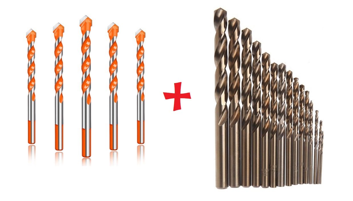 Kit Broca Cobalto 15 und + Kit Broca Torção Triangular 5 und ...