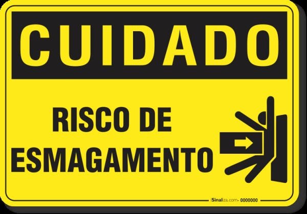 Placa Cuidado Risco De Esmagamento | MadeiraMadeira Placa Cuidado Risco De Esmagamento | MadeiraMadeira