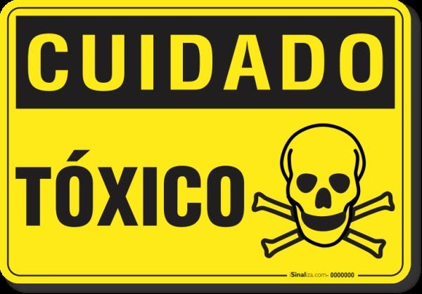 Placa Cuidado Tóxico | MadeiraMadeira