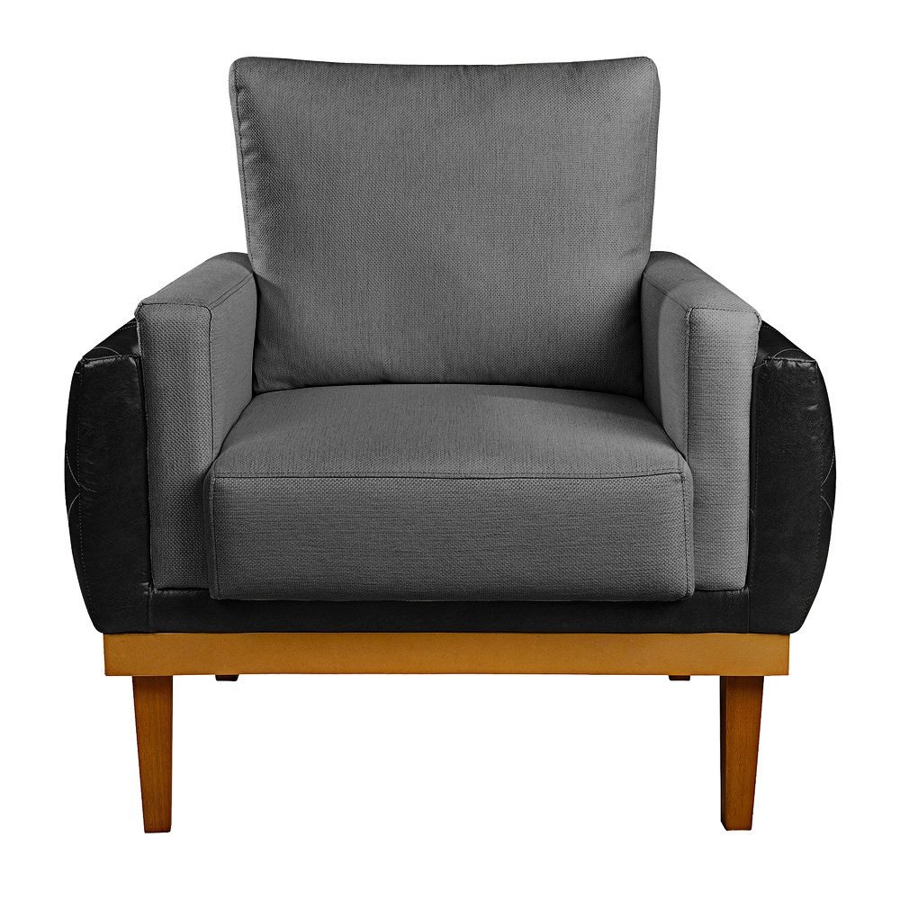 Poltrona Compose Charles Linho Com Corano - VS Decor | MadeiraMadeira