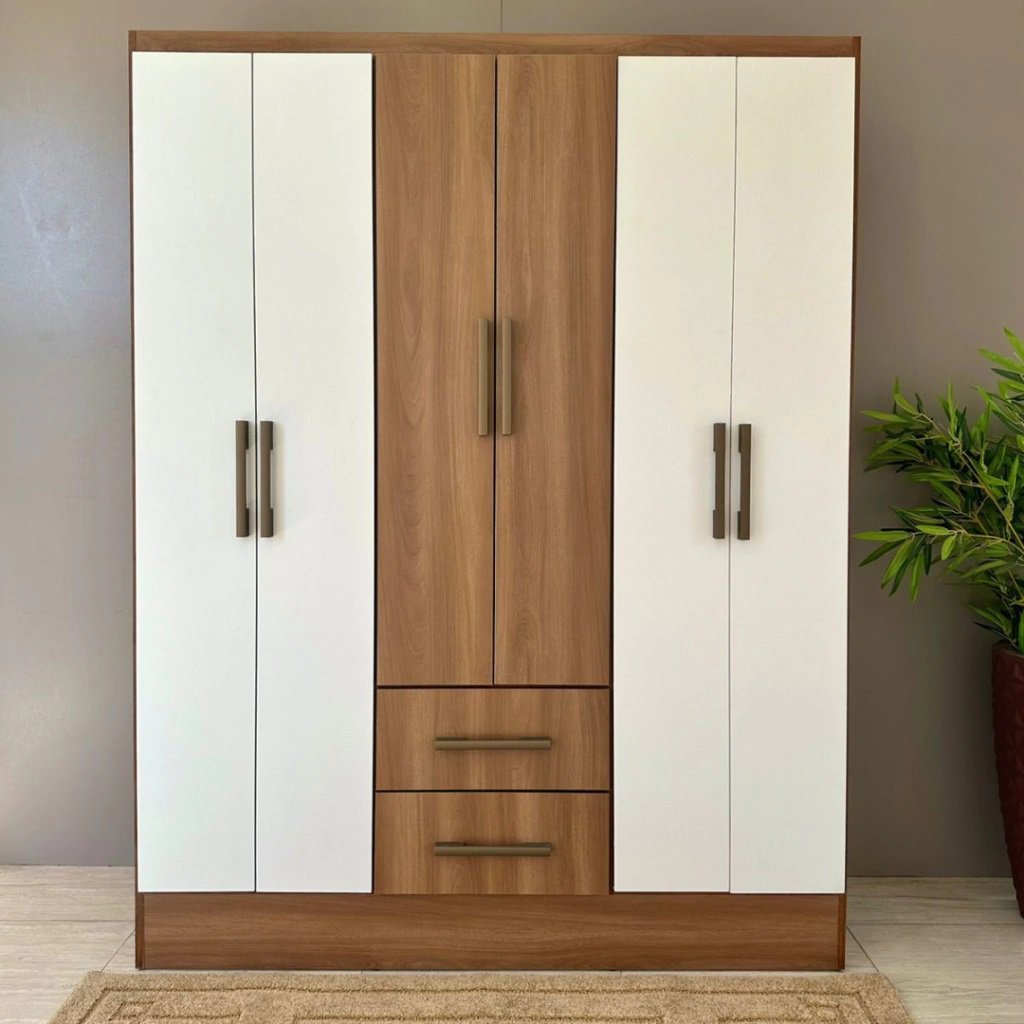 Roupeiro Califórnia 6 Portas E 2 Gavetas Em Mdp Menezes | MadeiraMadeira