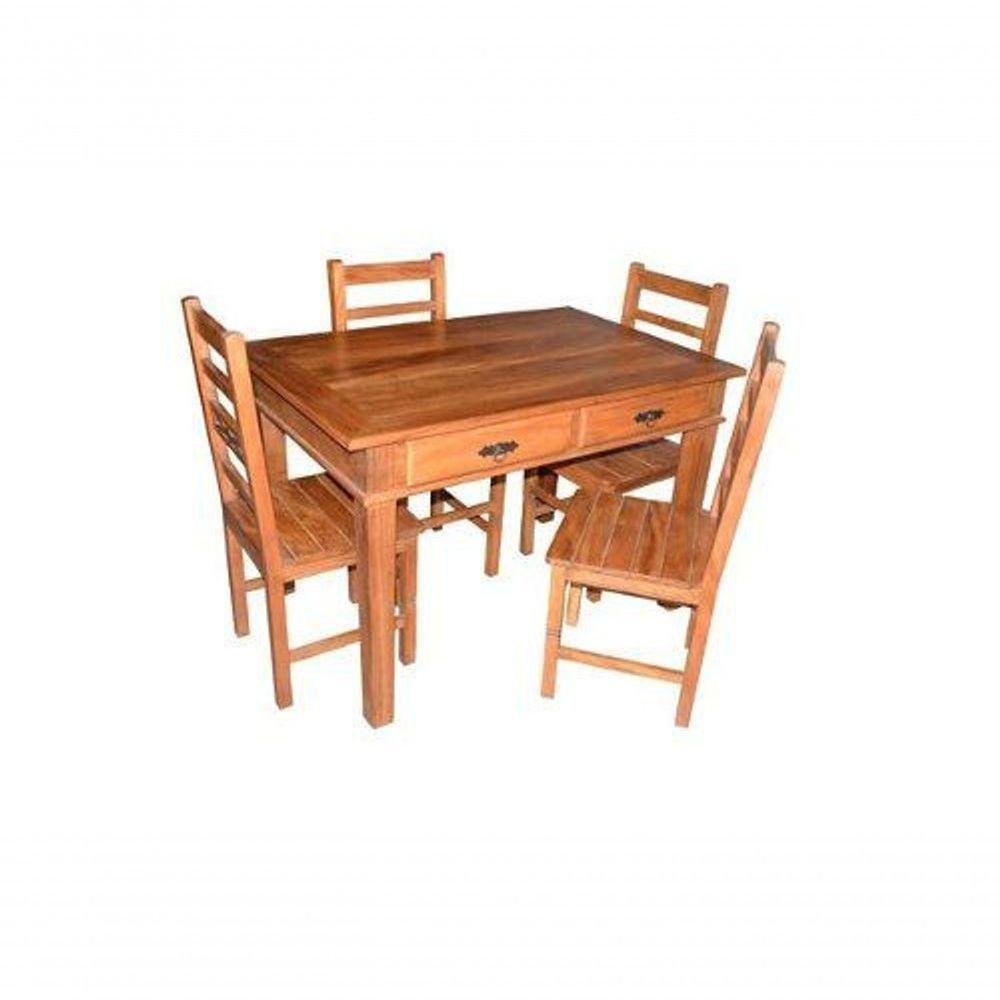 Jogo De Mesa Renata Em Madeira De Demolição - Cód 1083 | MadeiraMadeira