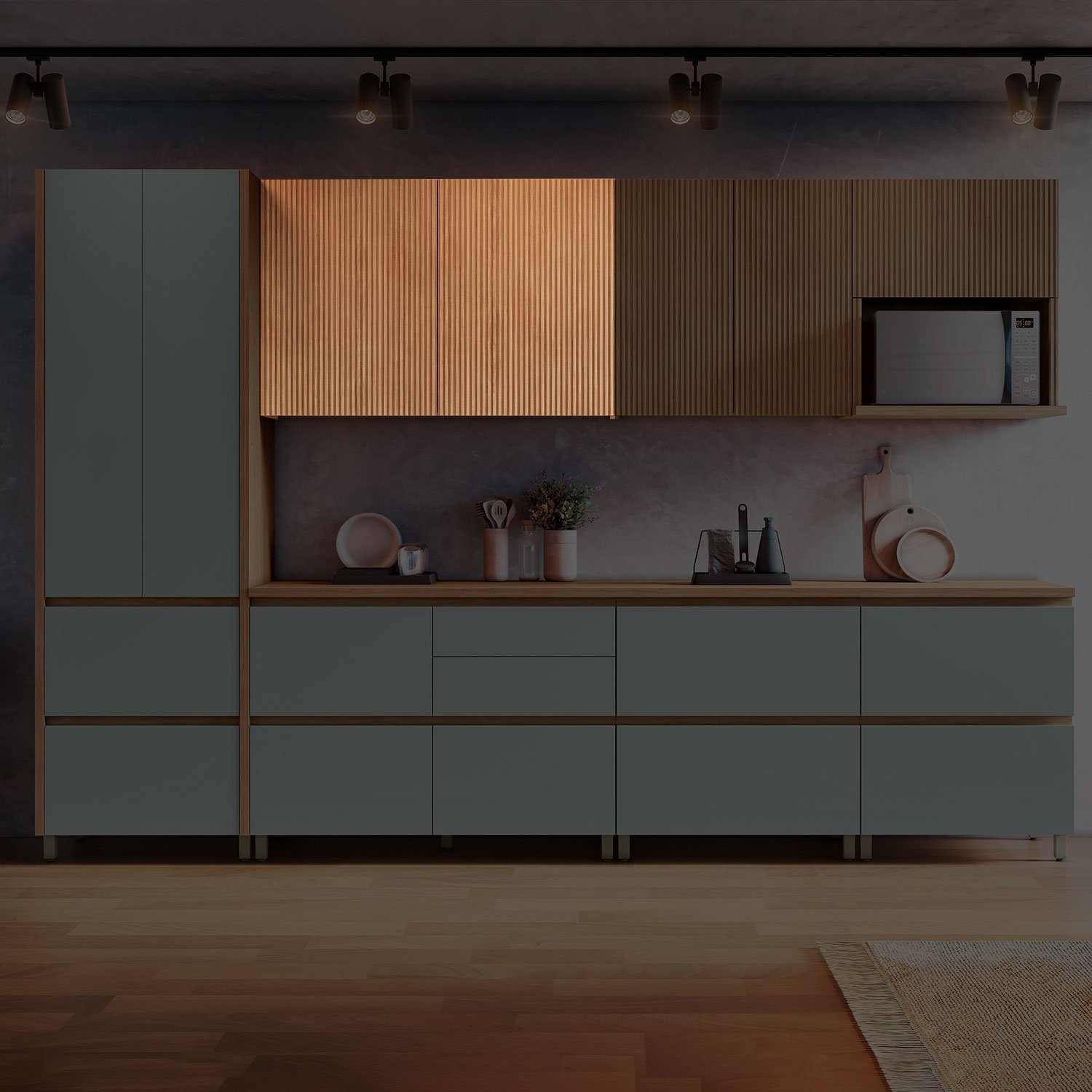 Armário Aéreo 2 Portas 120 Rainha Nature - Nesher | MadeiraMadeira