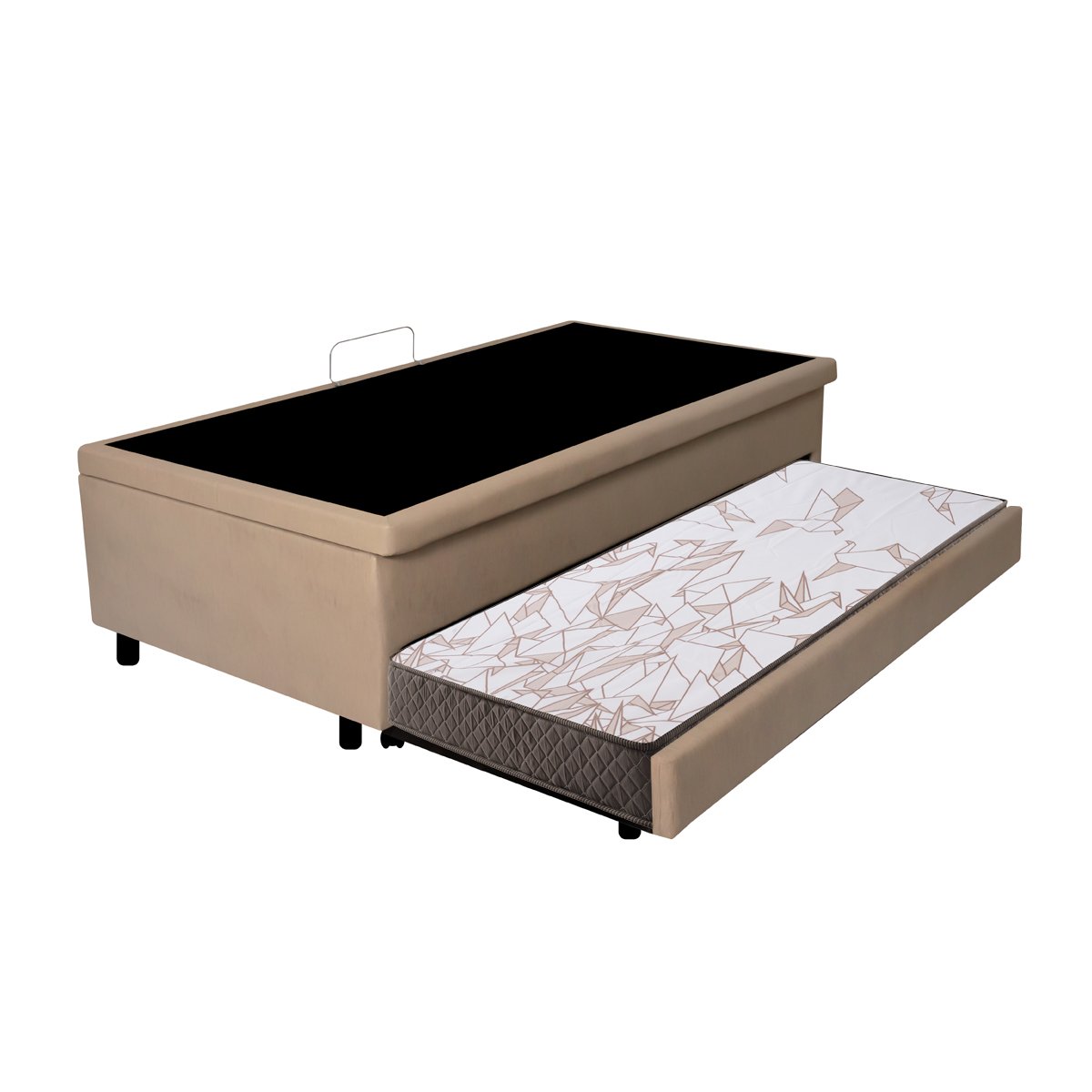 Bicama Box Baú Solteiro Com Colchão Gransleep Ecoflex Molas Verticoil ...
