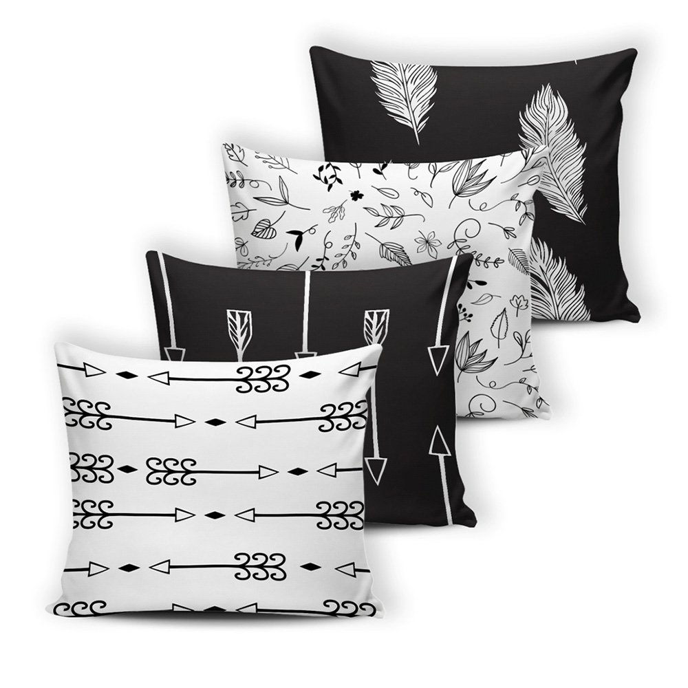 Kit 4 capas de Almofada Modern Print 42 cm x 42 cm - 012 | MadeiraMadeira