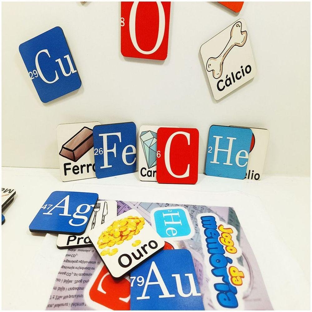 Jogo da Memória Elementos Químicos 15 Pares | MadeiraMadeira