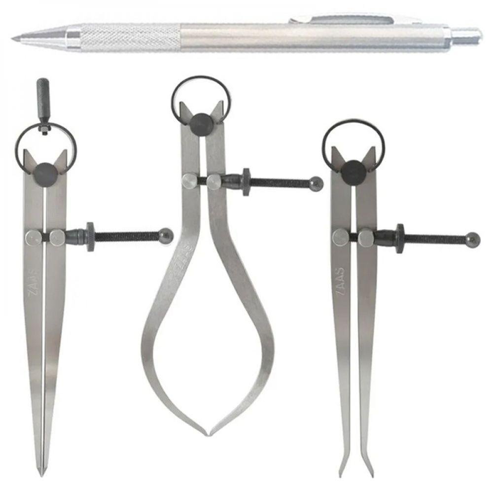 Compasso Reto/externo/interno - Med. 250mm/10" + Riscador | MadeiraMadeira