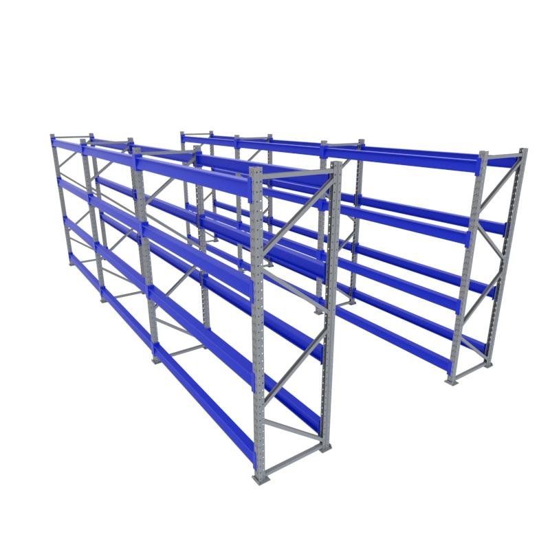 Expositor 6 mini porta pallet 250 kg 180x200x60 (CxLxP) cinza com azul ...
