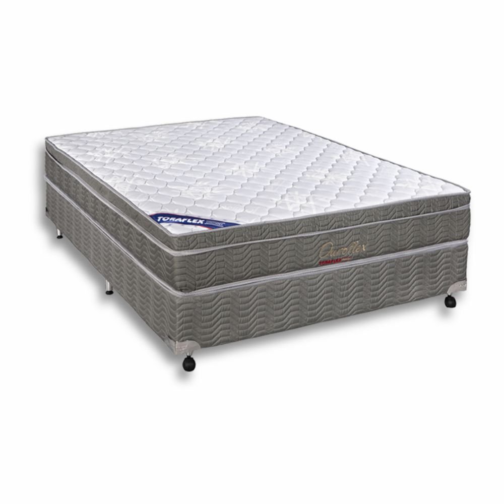 Colchão Casal + Base Cama Box OuroFlex D28 com 25cm altura Toraflex ...