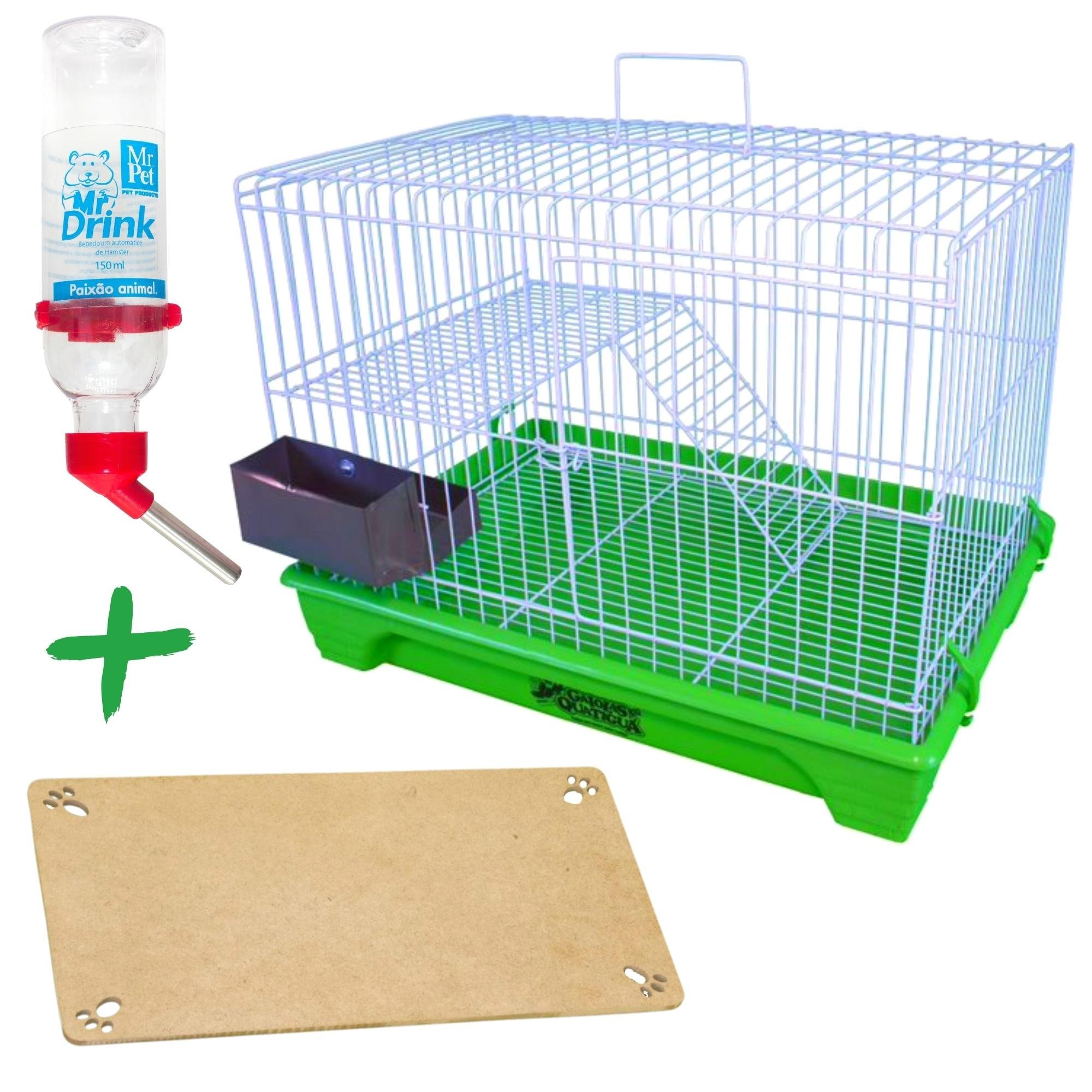 Gaiola Chinchila Coelho Acessórios Descansa Patas - Verde | MadeiraMadeira