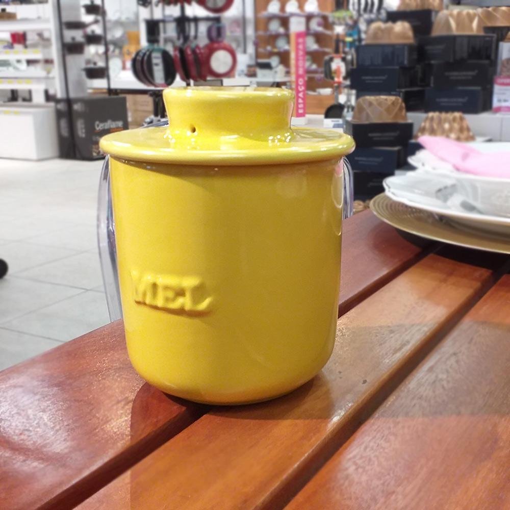 Pote De Mel Meleira De Cerâmica 350G Amarelo Mondoceram Gourmet ...