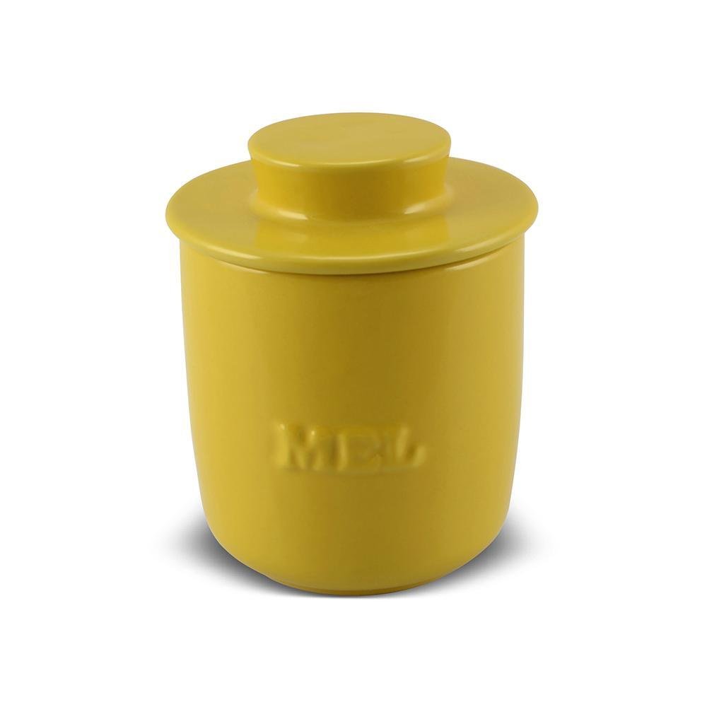 Pote De Mel Meleira De Cerâmica 350G Amarelo Mondoceram Gourmet ...