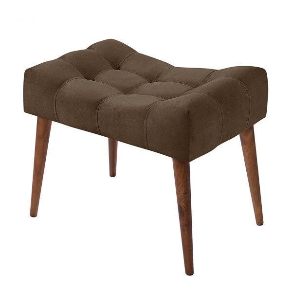 Banqueta Puff Suede Liso Confort Retrô Império Estofados | MadeiraMadeira