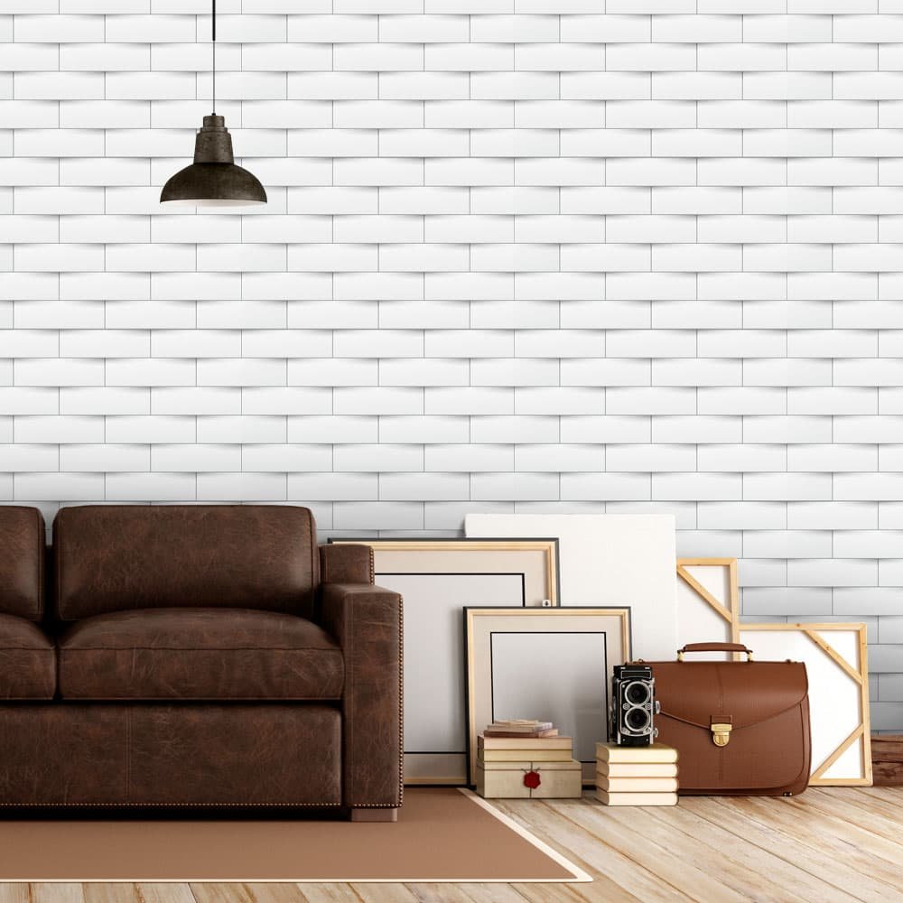 Papel de Parede Tijolos Relevo 3d Qcola 0,50 X 2,50 Metros | MadeiraMadeira