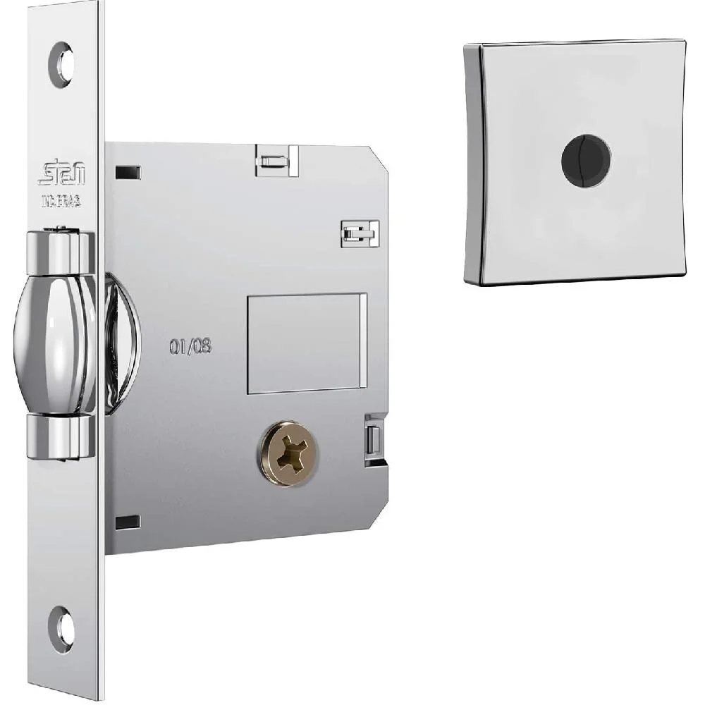 FECHADURA STAM 1005 T. ROLETE ROS. QUAD. CROMADA 10892 | MadeiraMadeira