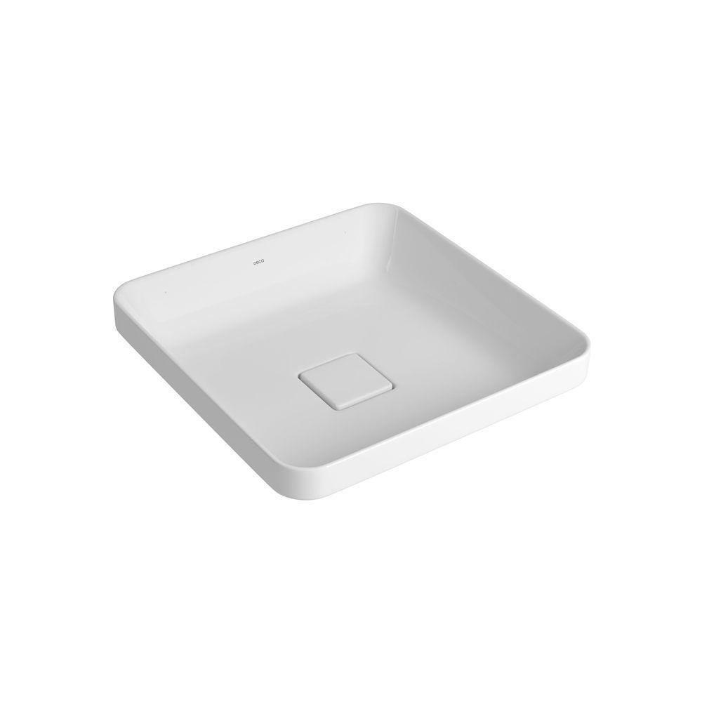 Cuba de Sobrepor Deca Slim 40x40 L.21040.17 Quadrada Branca ...