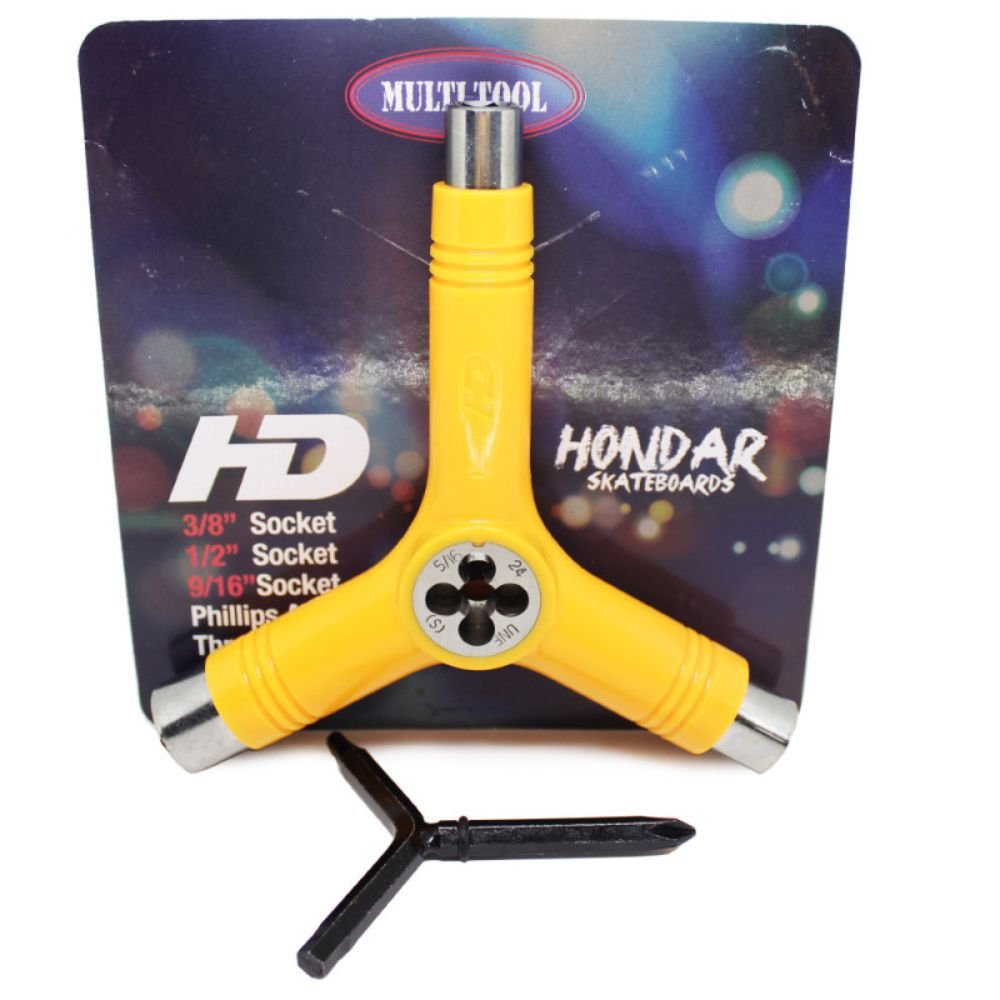 Chave Y Para Skate Hondar Cossinete Amarela | MadeiraMadeira