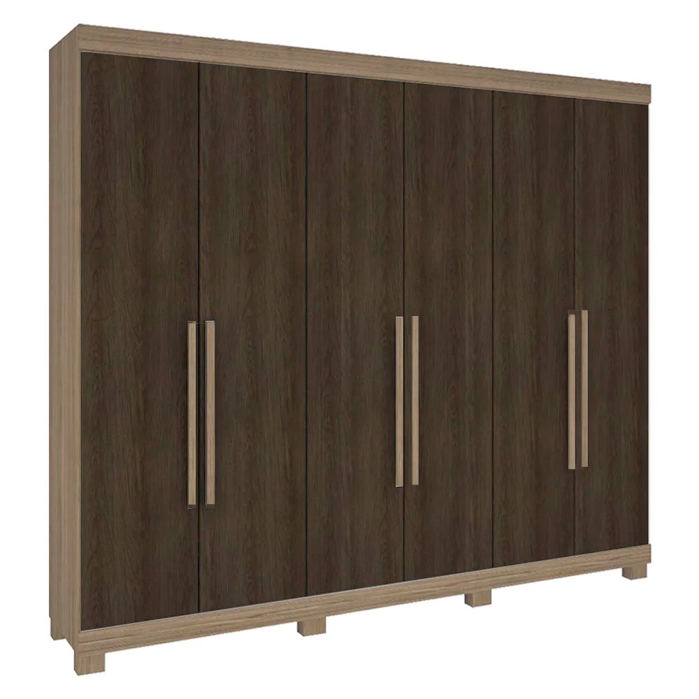 Guarda Roupa Guarapari Plus com 6 Portas e 7 Gavetas Móveis Rimo ...