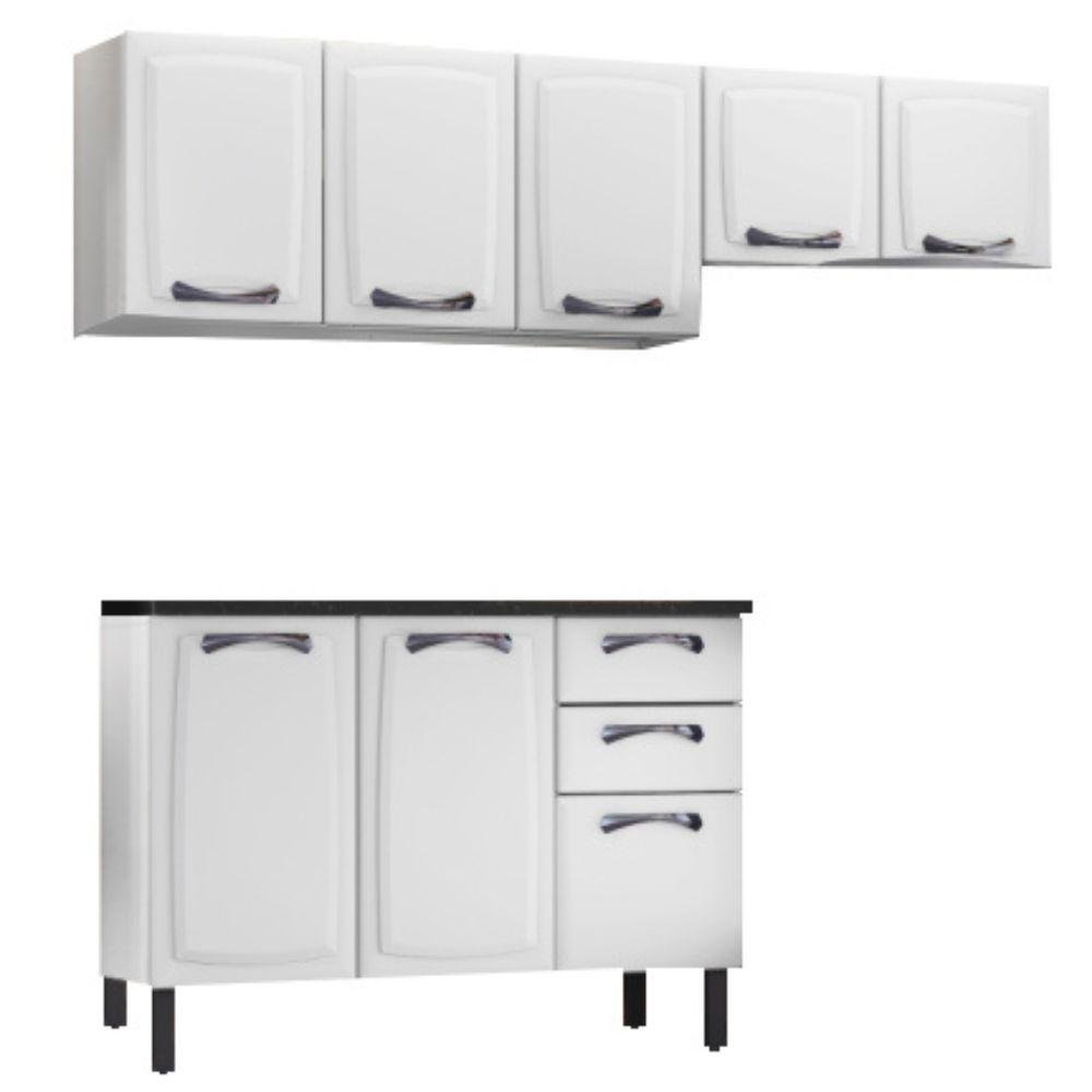 Conjunto Cozinha Modulada 3 Peças Itatiaia New Premium Aço 8 Portas 2 ...