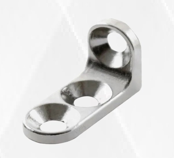 Cantoneira reforçada móveis gavetas com três furos 50un | MadeiraMadeira