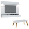 Painel Suspenso Decore 1.8 com Mesa de Centro Classic Branco Acetinado - Imcal | MadeiraMadeira