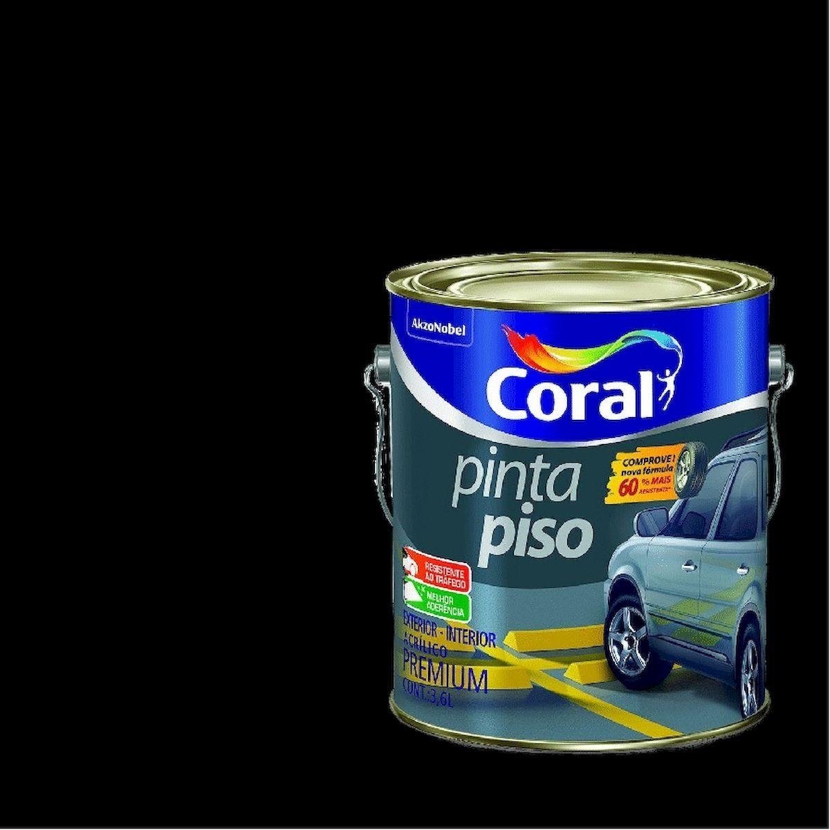 Tinta Pinta Piso Preto 3.6 litros - Coral | MadeiraMadeira