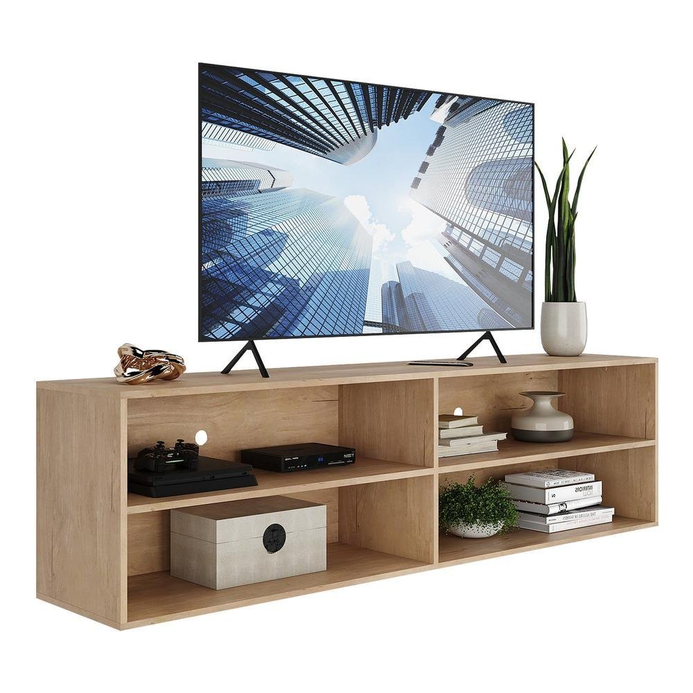 Rack para TV 75" Jazz Multimóveis MP1006 Rustic | MadeiraMadeira