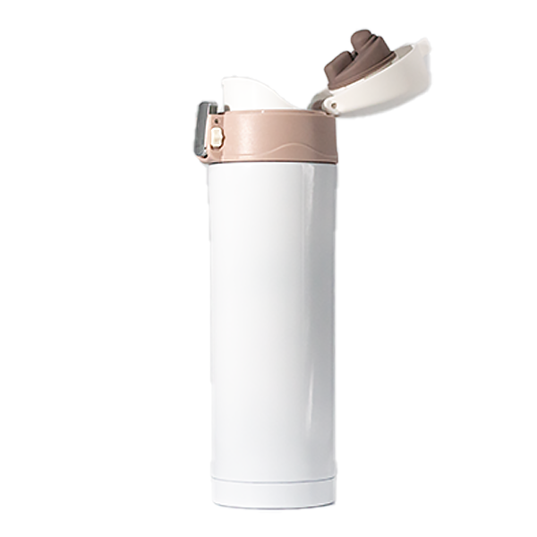 Garrafa Térmica 420ml com Tampa Antivazamento Branca | MadeiraMadeira