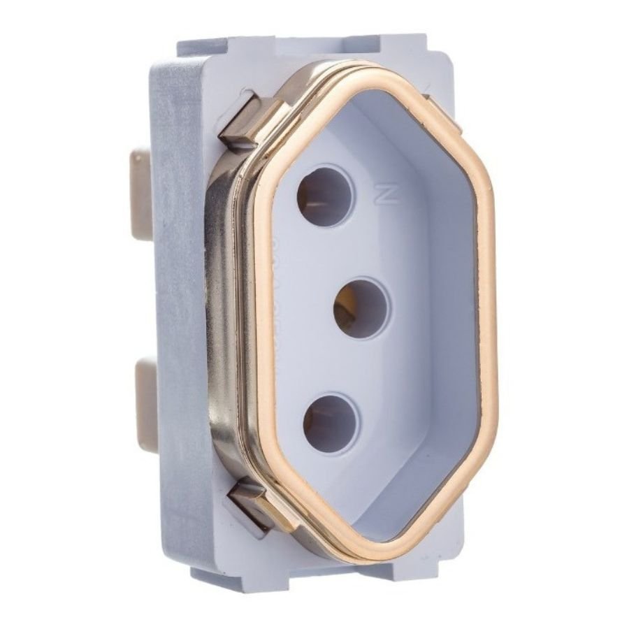 Módulo De Tomada 20A Branco Gold Novara | MadeiraMadeira