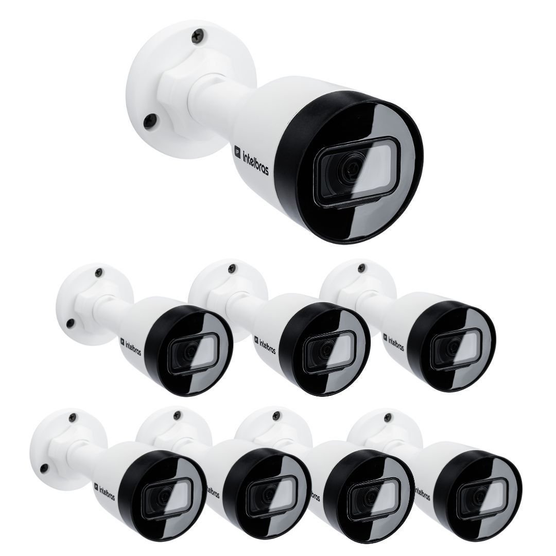 Kit 8 Câmeras Ip 2 Megapixels 30m Poe Vip 1230 B Intelbras | MadeiraMadeira