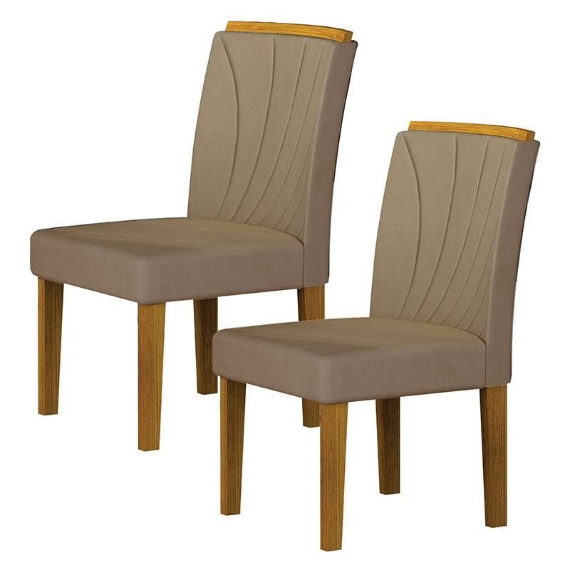 Cadeira para Mesa de Jantar Lorena Plus Mdf Kit 2 Peças Freijó Joli ...