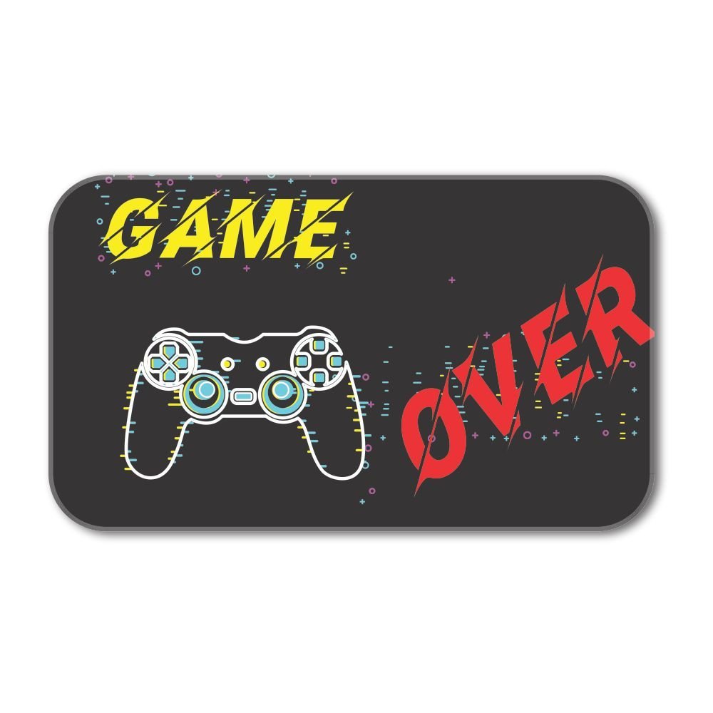 Mouse Pad Gamer Antiderrapante Preto Game Over - 40x68cm | MadeiraMadeira