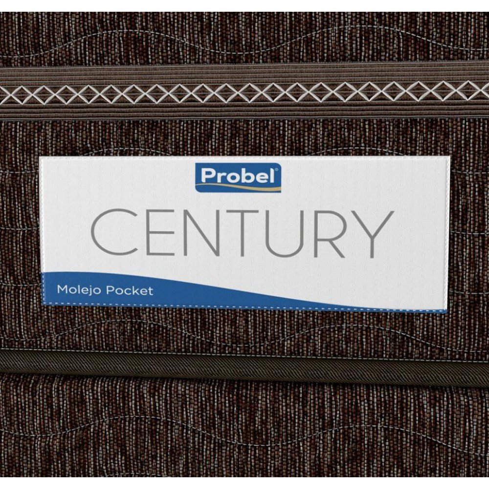 Cama Box Queen Size Probel Century D28 com Molas Pocket e Pillow Euro 70x158x198 | MadeiraMadeira