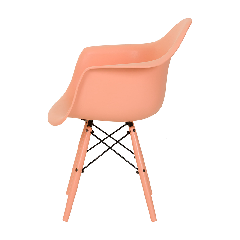 Cadeira de Jantar Color com Braço Eiffel Eames Melão | MadeiraMadeira