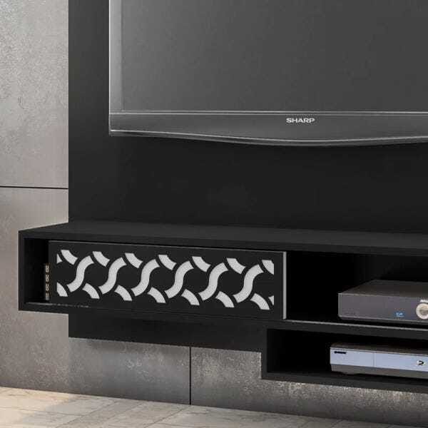 Painel Bancada Suspensa para TV até 50 Polegadas Orleans Preto ...