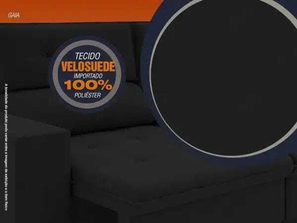 Sofá 3 Lugares Net Gaia Assento Retrátil e Reclinável 2,01M (L ...