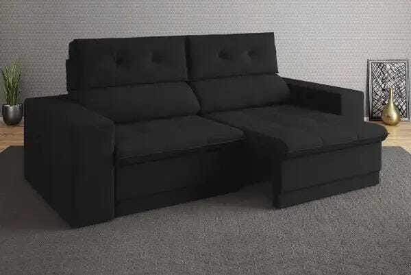 Sofá 3 Lugares Net Gaia Assento Retrátil e Reclinável 2,01M (L ...