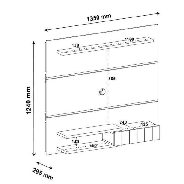 Painel Monza para TV até 50 Polegada Artely | MadeiraMadeira