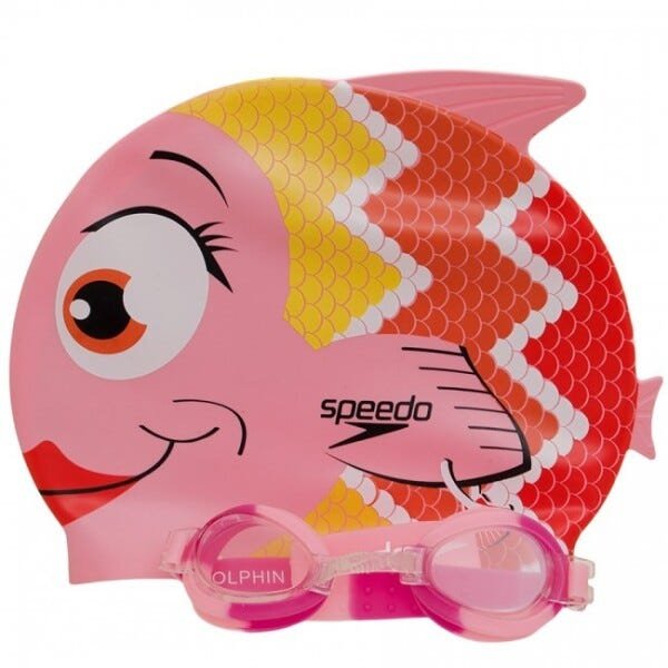 Kit Infantil Óculos + Touca Fish Combo Rosa - Speedo | MadeiraMadeira