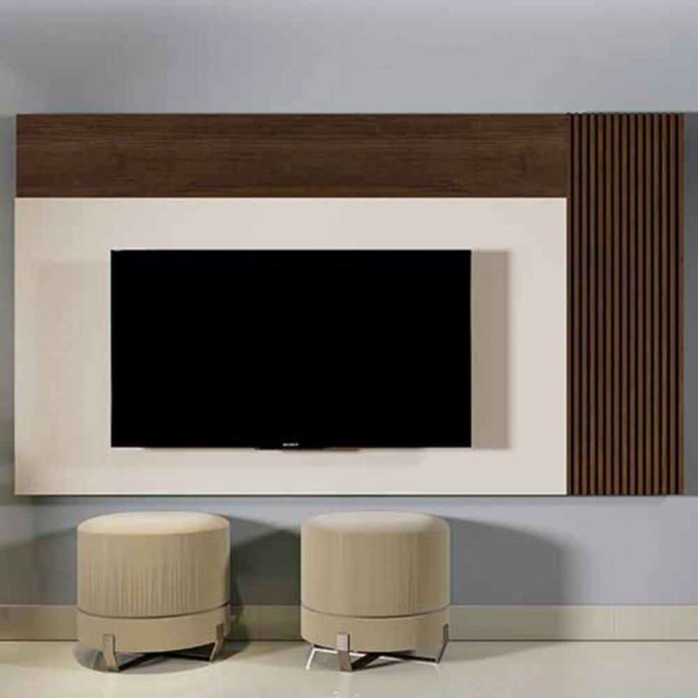 Painel para TV Até 75 Polegadas Valencia ébano/Off White - Mavaular ...