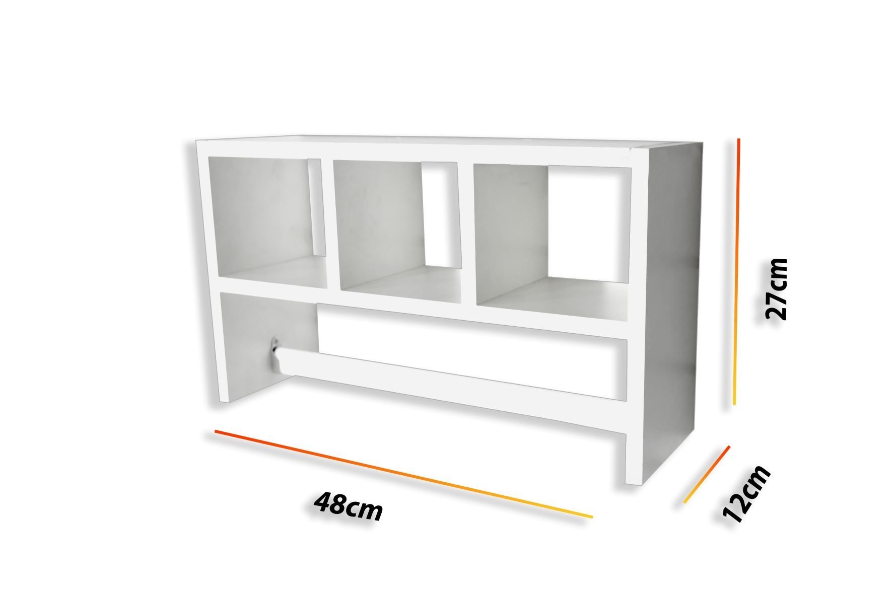 Nicho Banheiro MDF Decorativo Mod. Simples - Branco | MadeiraMadeira