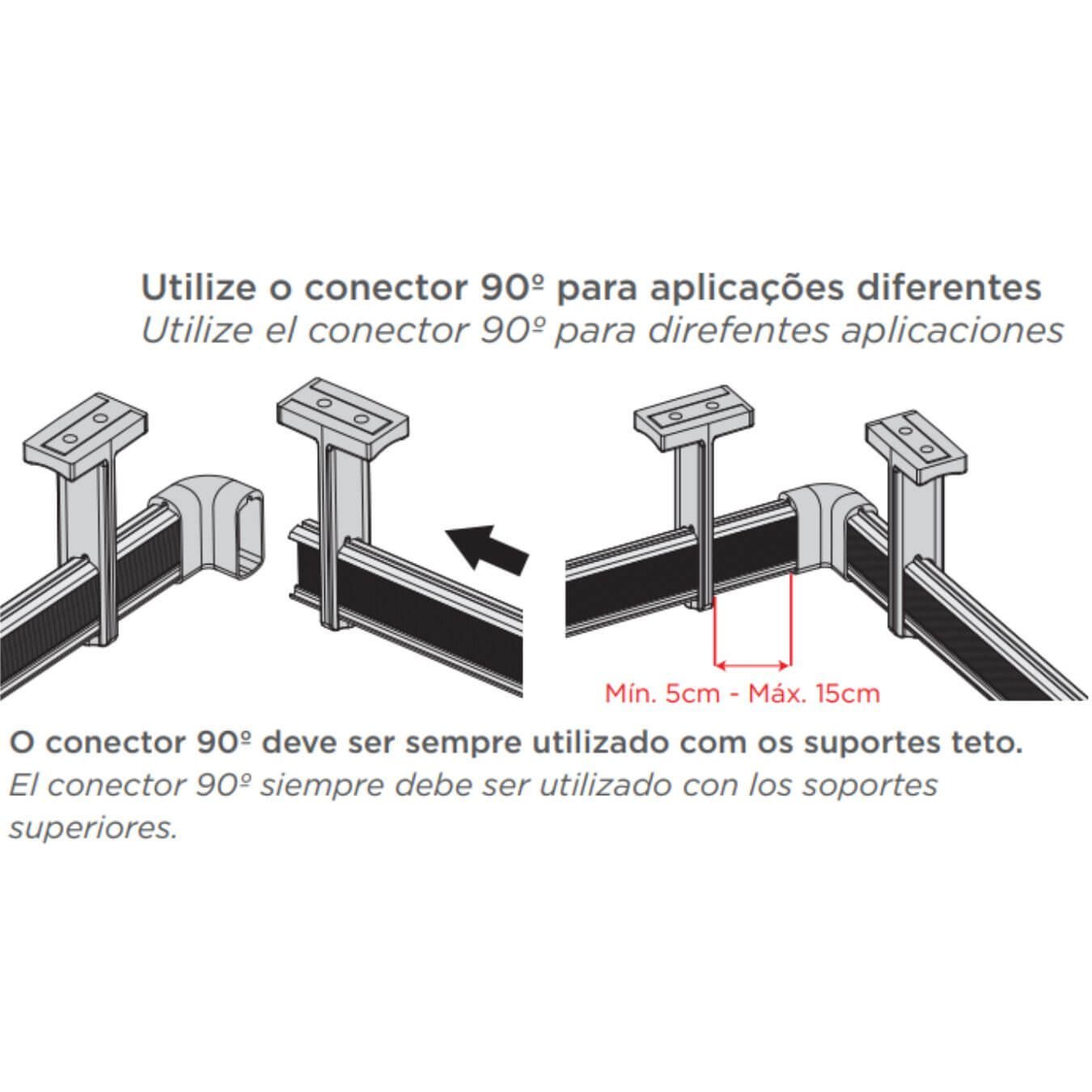 Suporte Conexão 90º Cabideiro Vesto Rm 282 Rometal Alu Fosco ...