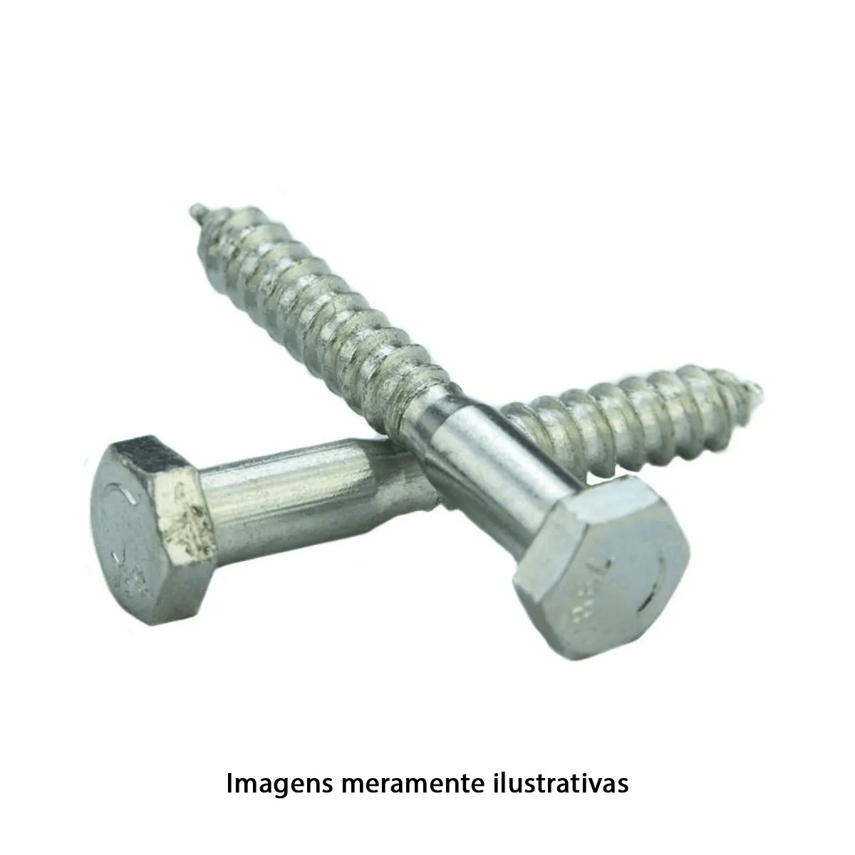 Parafuso Sextavado 1/4 x 100 RP Soberba Zincada 100 Pç Diversas ...