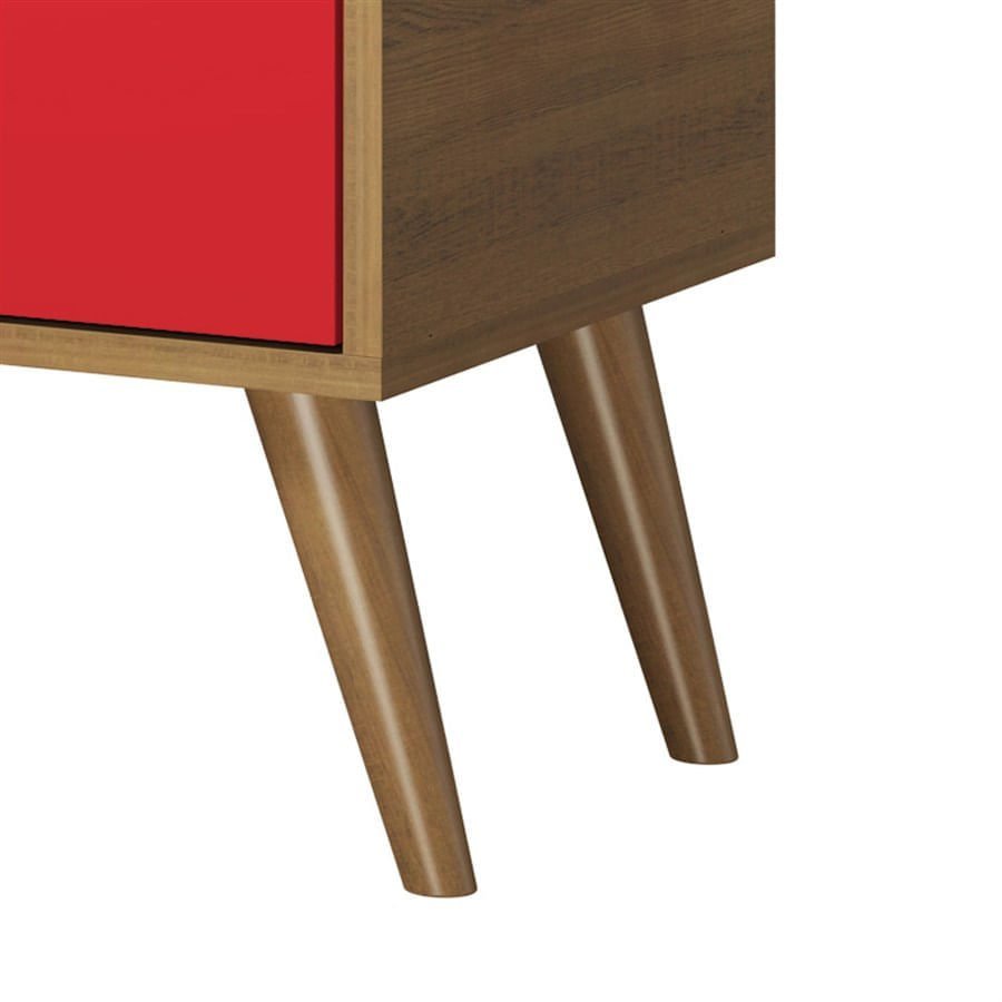 Gaveteiro Bayer 1 Gaveta Rustic / Vermelho Madesa | MadeiraMadeira