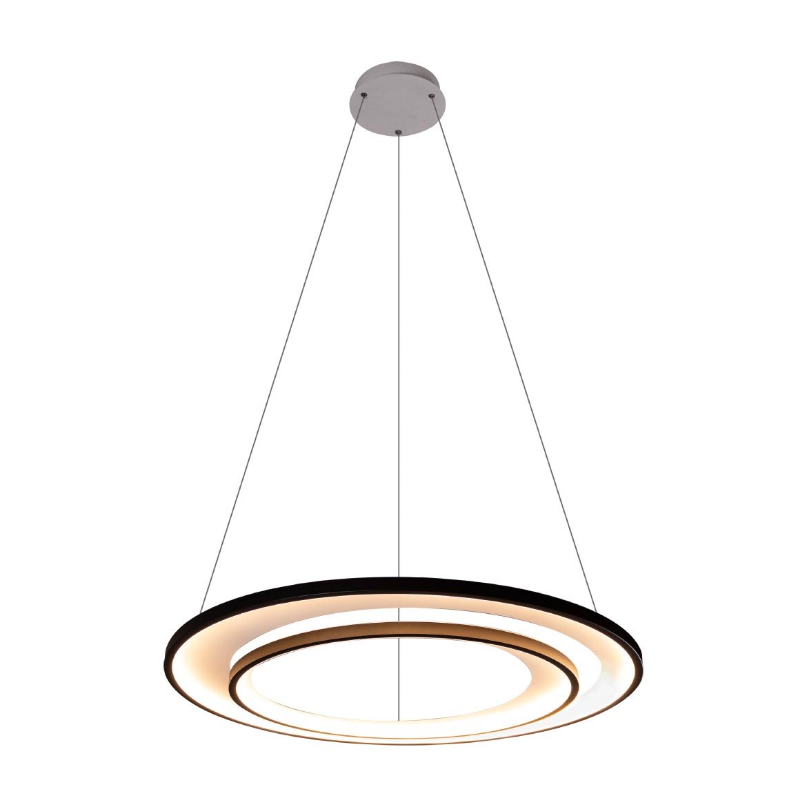 Pendente Loop Preto 62cm LED 48W HM009WB Bella ST2552 | MadeiraMadeira