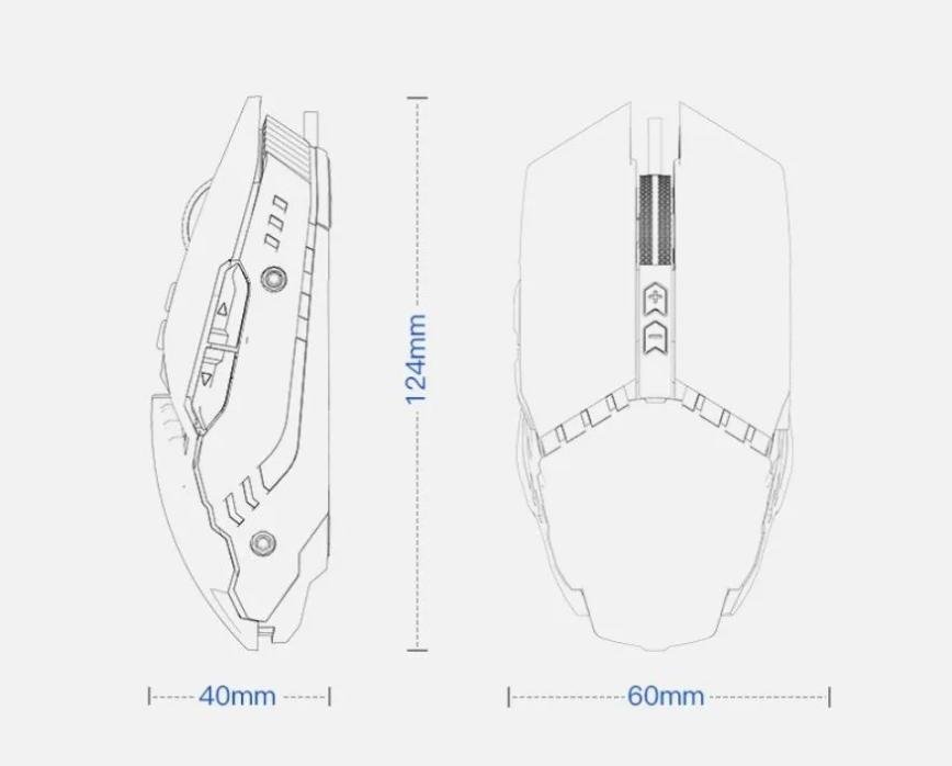 Gm110 Gaming Mouse Luminoso Metálico | MadeiraMadeira