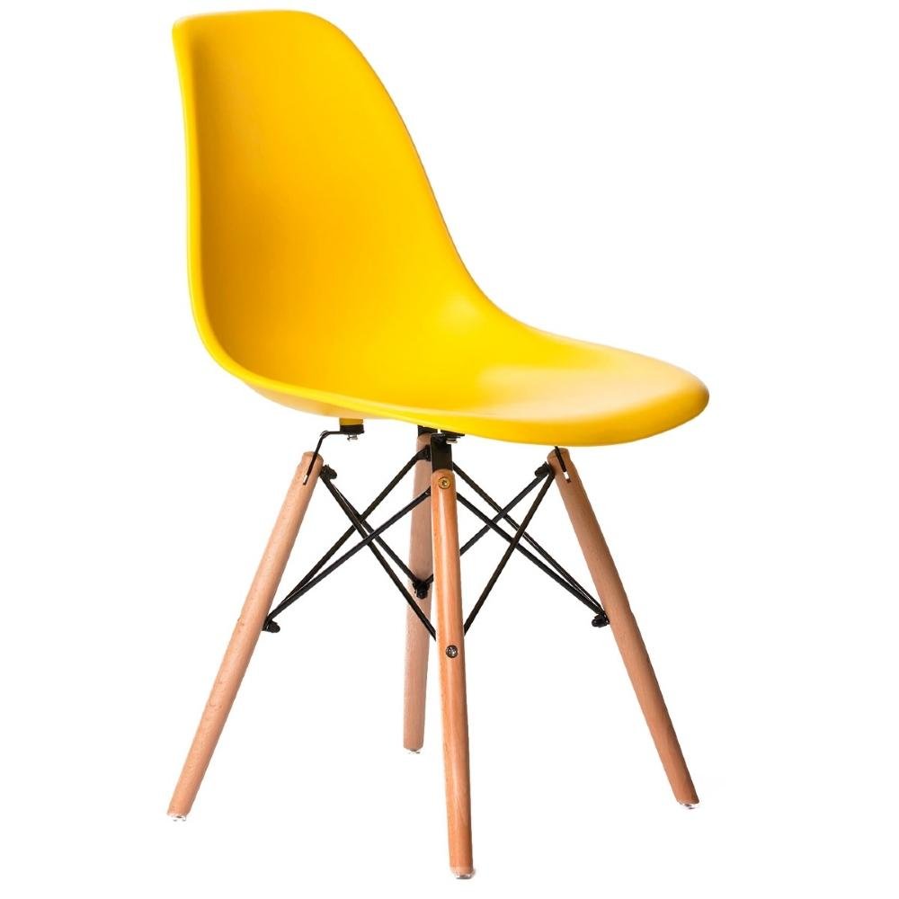 Cadeira Eiffel Charles Eames Amarela Rivatti | MadeiraMadeira
